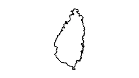 Saint Lucia map, country territory outli... | Stock Video | Pond5