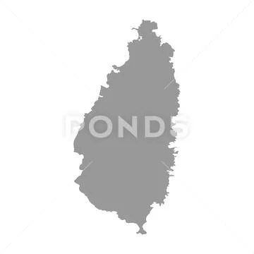 Saint Lucia vector country map silhouette ~ Clip Art #172027695