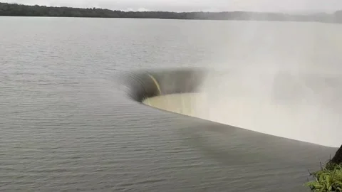 Salaulim dam in goa, lake and mountains... | Stock Video | Pond5