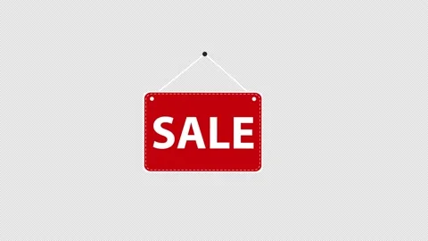 Sale sign - Red Sale door sign animated ... | Stock Video | Pond5