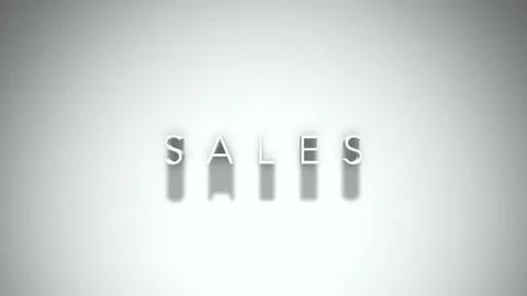 sales 3D title animation with shadows on... | Stock Video | Pond5