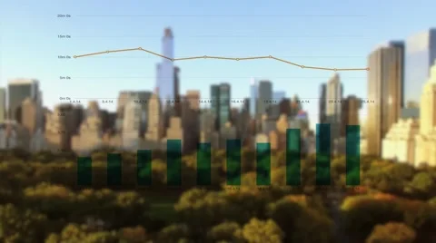 sales data charts graph connected with c... | Stock Video | Pond5