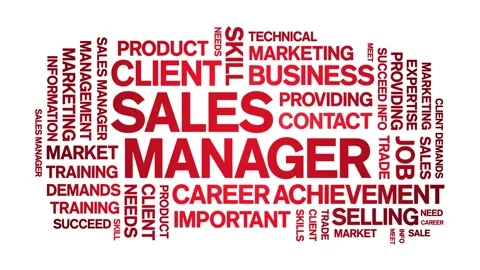 Sales Manager animated word cloud,animat... | Stock Video | Pond5
