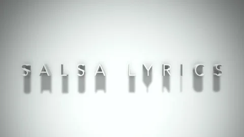 salsa lyrics 3D title animation white te... | Stock Video | Pond5