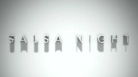 salsa night 3D title animation with shad... | Stock Video | Pond5