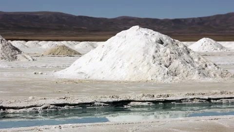 Salt Crystallization Pools, Salt and Lit... | Stock Video | Pond5