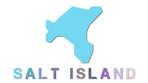 Salt Island map with paper regions. Anim... | Stock Video | Pond5