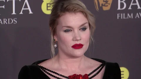 ''Saltburn'' inspired looks on BAFTA red... | Stock Video | Pond5