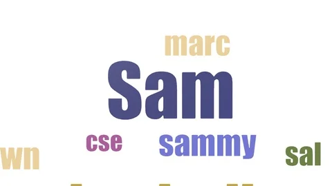 Sam Word Cloud Animated Isolated On Whit... | Stock Video | Pond5