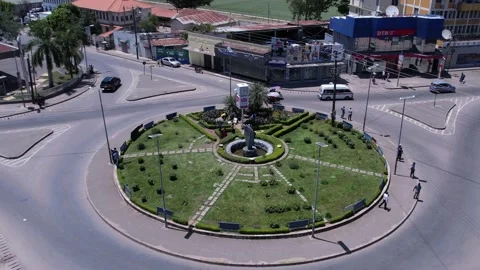 Samaki fish corner, roundabout in Mwanza... | Stock Video | Pond5