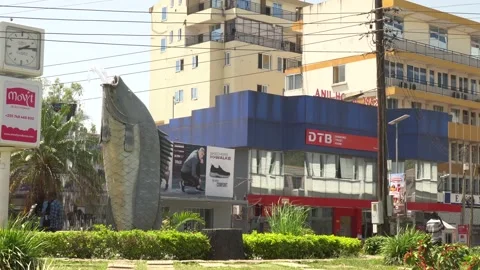 Samaki fish corner, roundabout in Mwanza... | Stock Video | Pond5