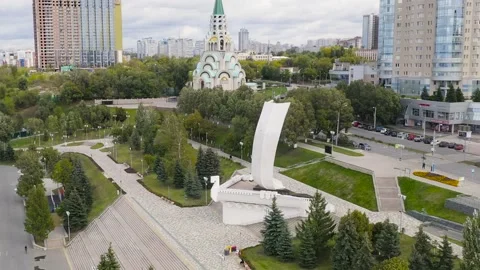 Samara, Russia. Stella Rook. Located on ... | Stock Video | Pond5
