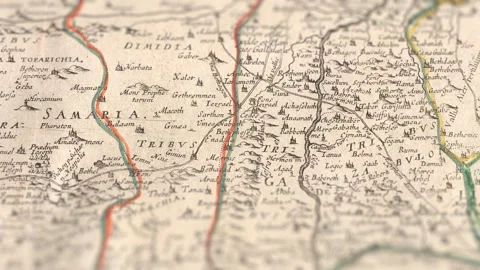 Old Map Of Israel Stock Video Footage | Royalty Free Old Map Of Israel ...