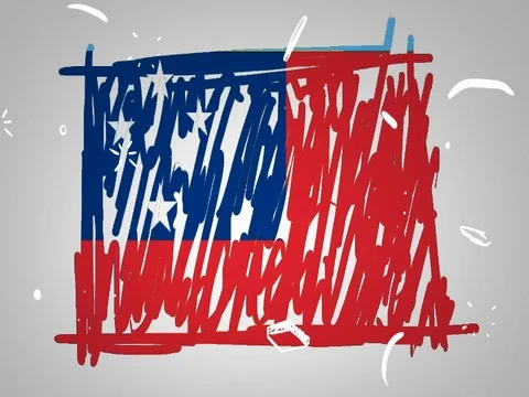 Samoa - Animation - outline - White Back... | Stock Video | Pond5