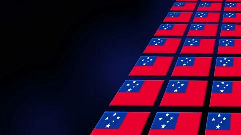 Samoa Flag Animated Background 3d Animat... | Stock Video | Pond5