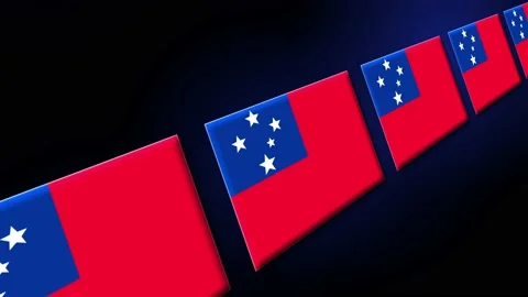 Samoa Flag Animated Background 3d Animat... | Stock Video | Pond5