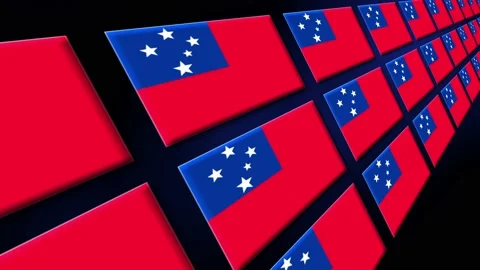 Samoa Flag Animated Background 3d Animat... | Stock Video | Pond5