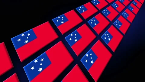 Samoa Flag Animated Background 3d Animat... | Stock Video | Pond5