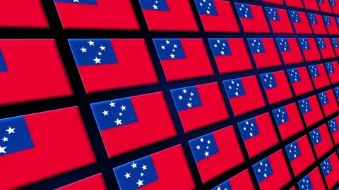 Samoa Flag Animated Background 3d Animat... | Stock Video | Pond5