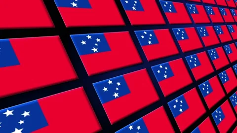 Samoa Flag Animated Background 3d Animat... | Stock Video | Pond5