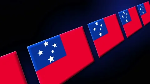 Samoa Flag Animated Background 3d Animat... | Stock Video | Pond5