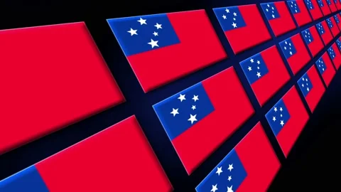 Samoa Flag Animated Background 3d Animat... | Stock Video | Pond5