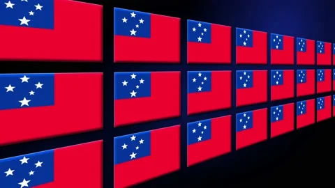 Samoa Flag Animated Background 3d Animat... | Stock Video | Pond5