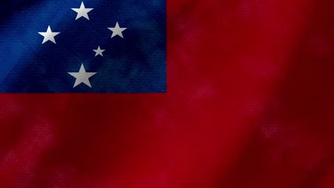samoa flag waving background with real f... | Stock Video | Pond5