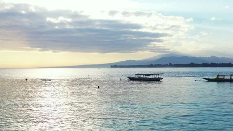 Samoa Island - Boats floating on the cal... | Stock Video | Pond5
