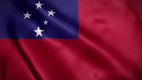 Samoa waving flag, 4k Samoan Flag Waving... | Stock Video | Pond5