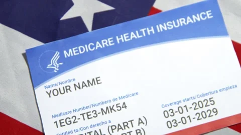 Sample Medicare Health Insurance card sh... | Stock Video | Pond5