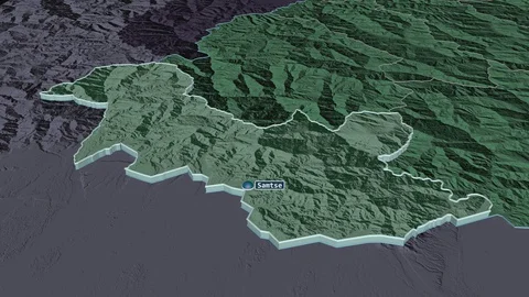 Samtse extruded. Bhutan. Stereographic a... | Stock Video | Pond5