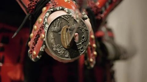 Samurai with the sword (close up), front... | Stock Video | Pond5