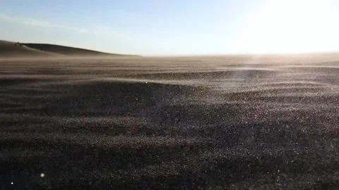 Sand blowing at the Great Sand Dunes Nat... | Stock Video | Pond5
