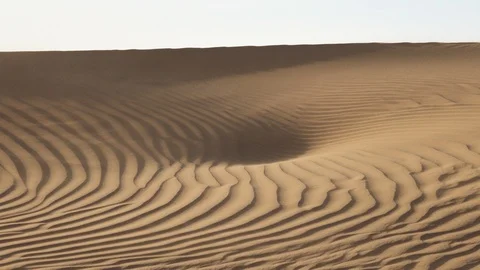 Sand blowing in sand dunes in wind, Saha... | Stock Video | Pond5