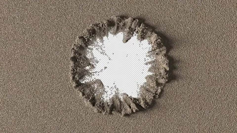 Sand blowing transition reveal on alpha ... | Stock Video | Pond5