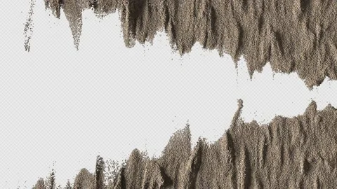 Sand blowing transition reveal on alpha ... | Stock Video | Pond5