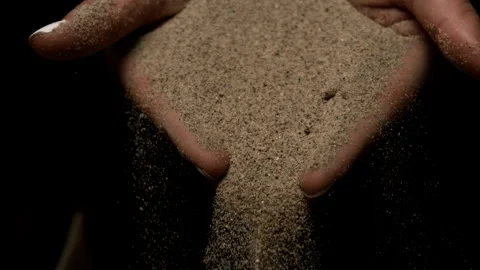 Sand Falling From Hand Stock Video Footage | Royalty Free Sand Falling ...