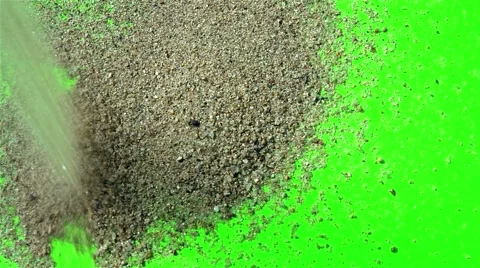 Sand on a Green Screen | Stock Video | Pond5