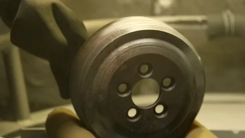 Sandblasting- metal processing, to remov... | Stock Video | Pond5