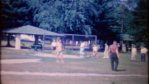 sandlot baseball game at family reunion ... | Stock Video | Pond5