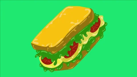 Sandwich animation with green screen bac... | Stock Video | Pond5