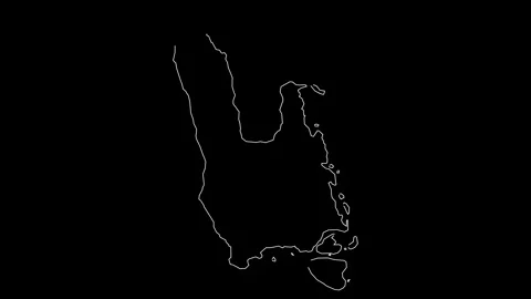 Sanma province map of Vanuatu outline an... | Stock Video | Pond5