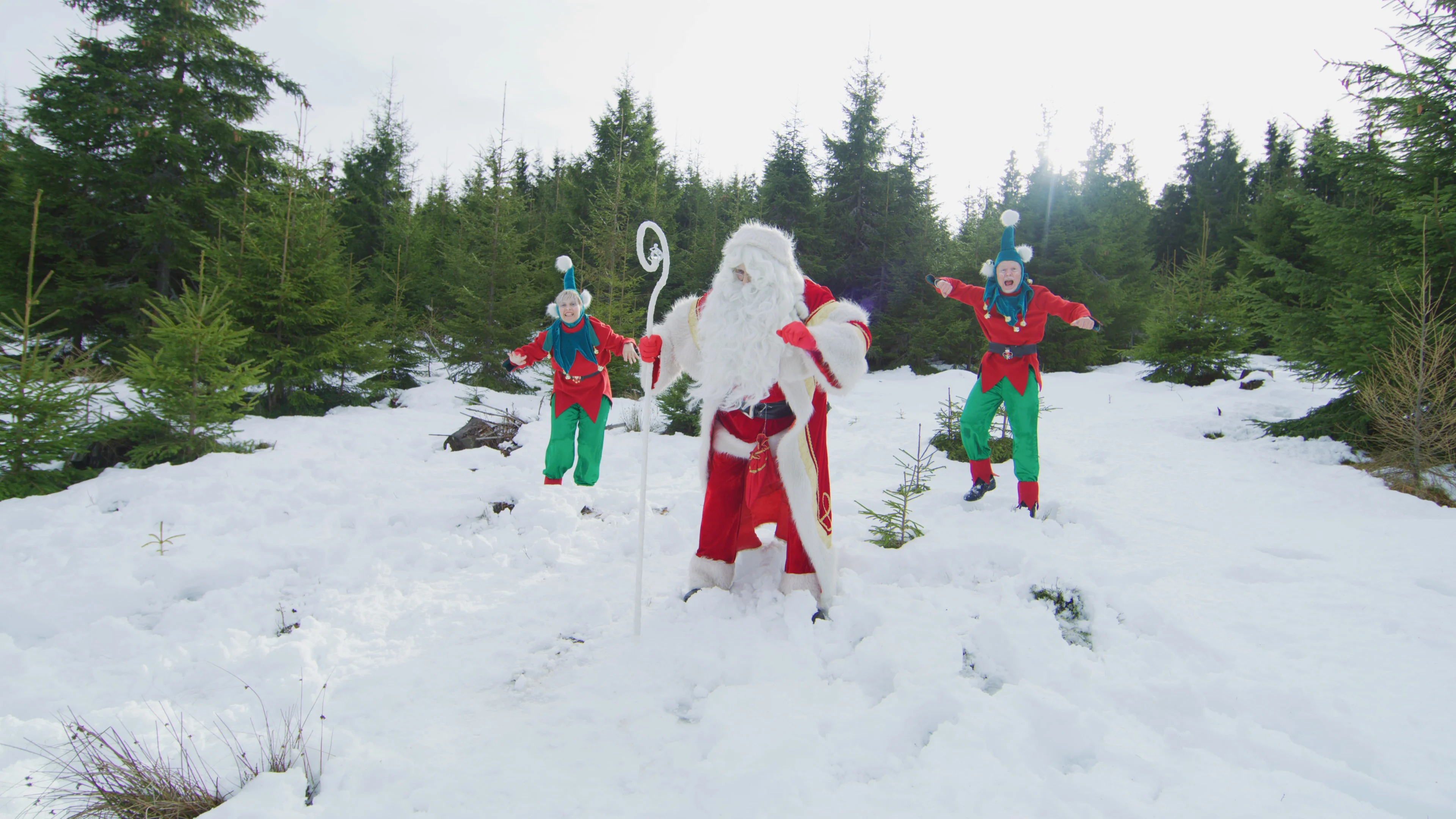 Santa Elves Dancing