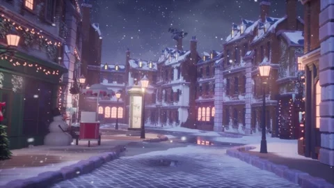 Santa and his Reindeer Fly over the illu... | Stock Video | Pond5