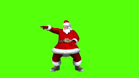 Santa Claus 1970's Party Dance Green Scr... | Stock Video | Pond5