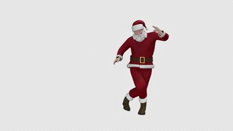 Santa Claus dance - 3d render looped wit... | Stock Video | Pond5