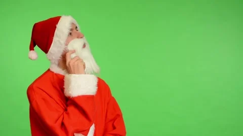 santa claus - green screen - studio - Sa... | Stock Video | Pond5