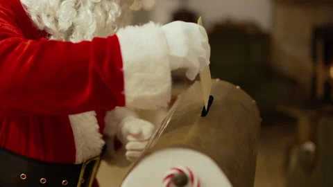 Santa Claus Puts The Letter In The Mail ... | Stock Video | Pond5