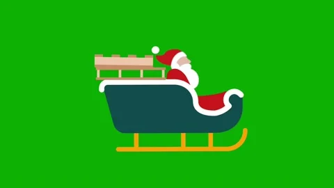 Santa Sleigh Green Screen Stock Video Footage | Royalty Free Santa ...